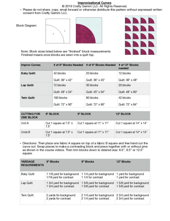 Improv Curves- PDF - Crafty Gemini