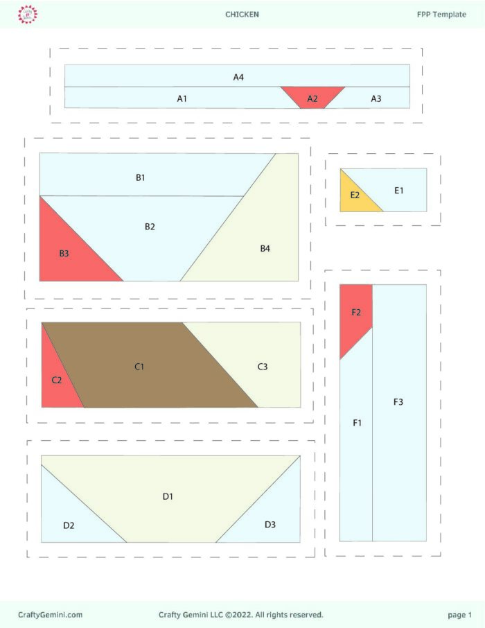 Chicken-6-inch-FPP-Block_final - Crafty Gemini