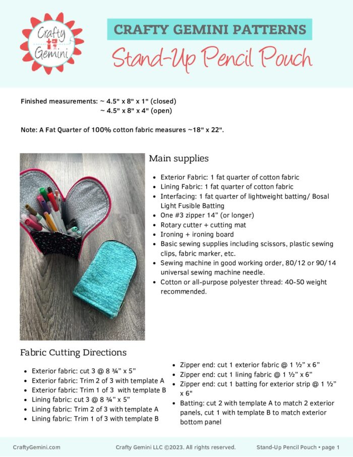 2023-Mini-Bag-Club-3-Stand-Up-Pencil-Pouch-Pattern_final - Crafty Gemini