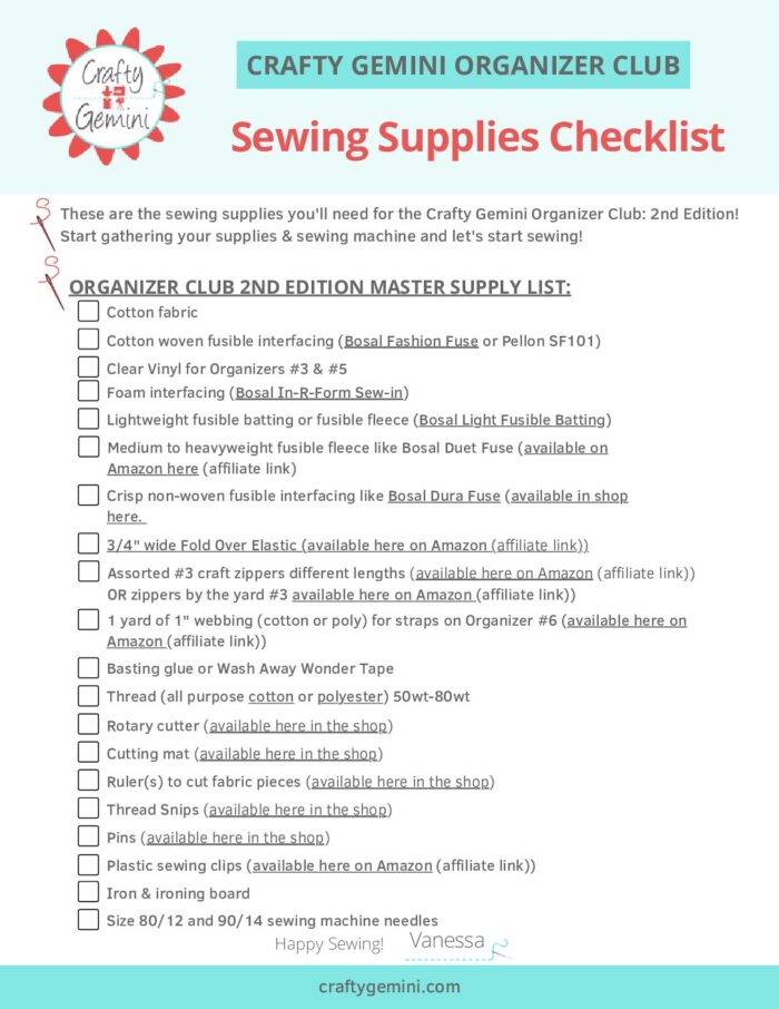 2024-Organizer-Club-2nd-Ed-Supply-Checklist-1 - Crafty Gemini