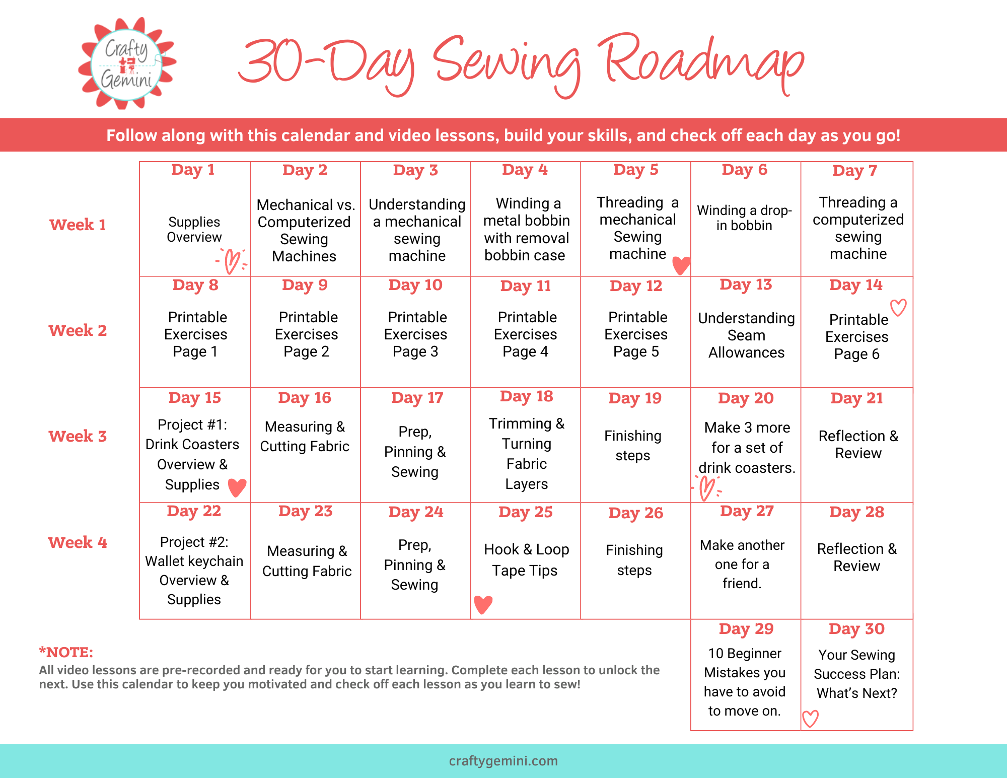 Sewing-Made-Simple-30-Day-Calendar - Crafty Gemini